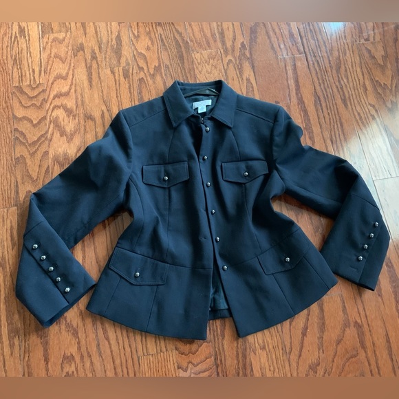 LOFT | Jackets & Coats | Loft Military Style Cropped Blazer W Button ...